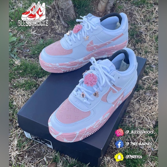 Nike | Shoes | Custom Pink Lv Afs | Poshmark